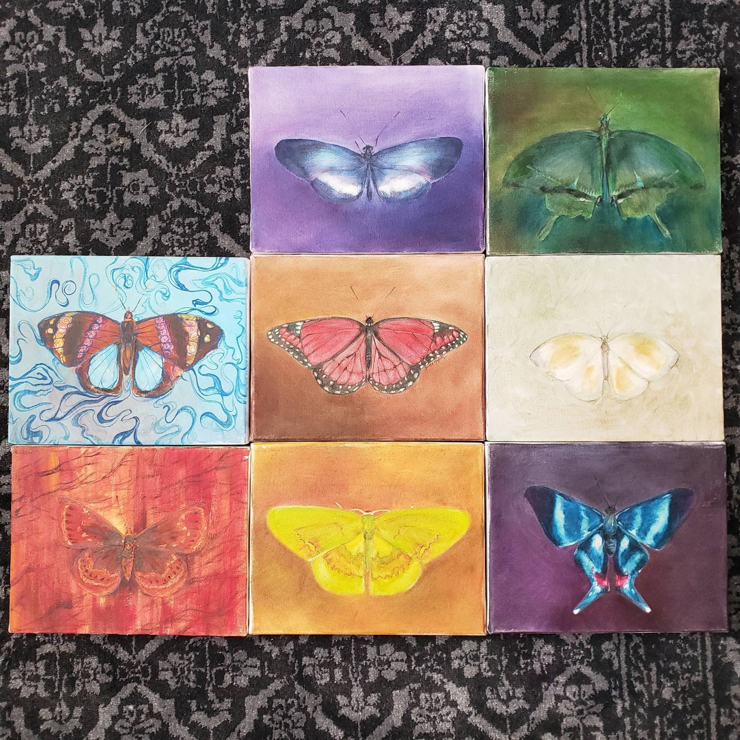 Clouded Sulfur Butterfly Still Life- Art PRINT Original Oil Painting - Etsy