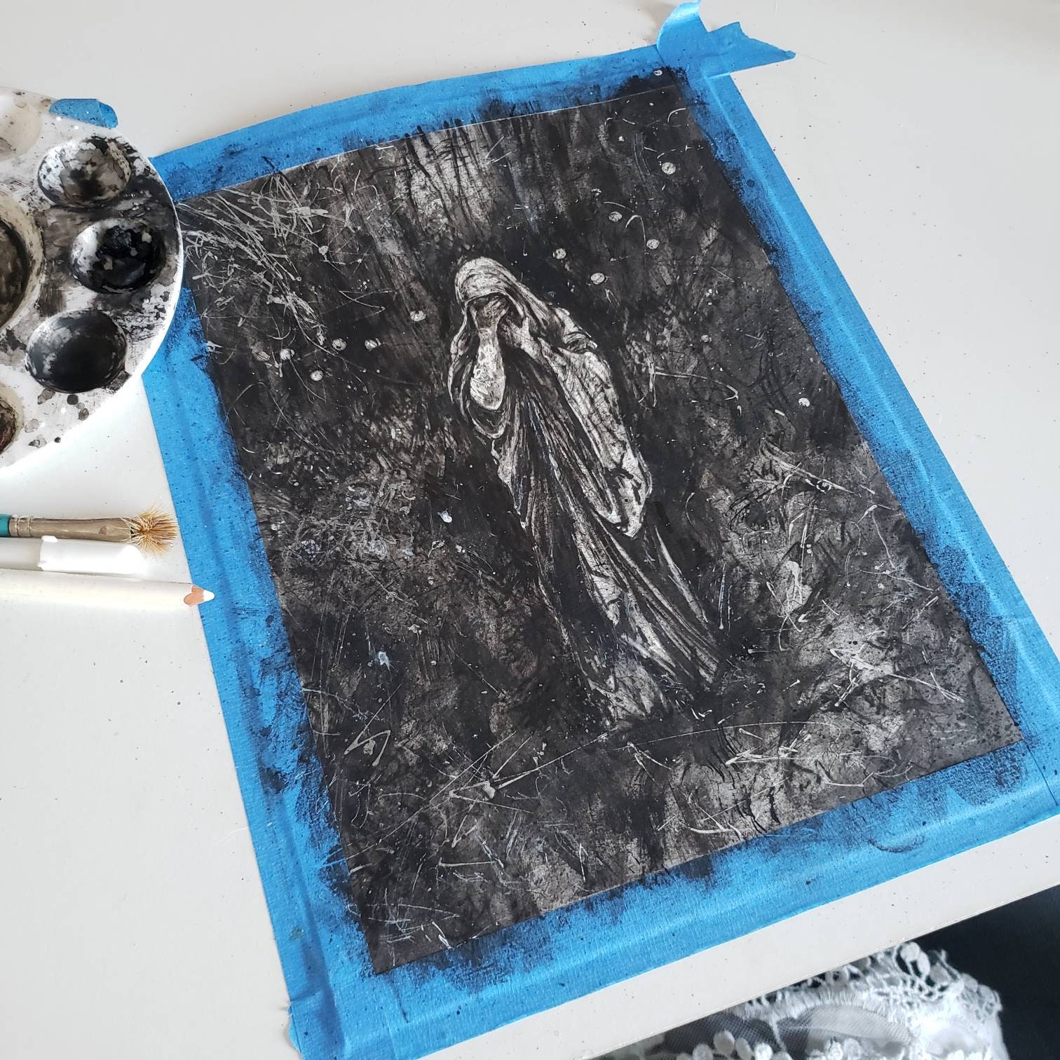 La Llorona- Legend of Weeping Woman Art PRINT, Original Watercolor ...