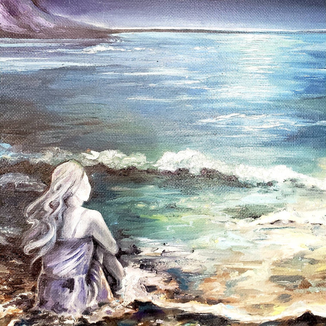 Exploring Her Inner World Art PRINT Oil on Canvas Painting | Etsy