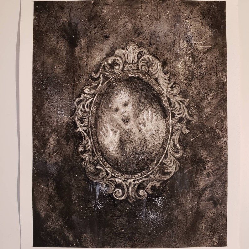 Bloody Mary Mirror Original Art PRINT Watercolor - Etsy