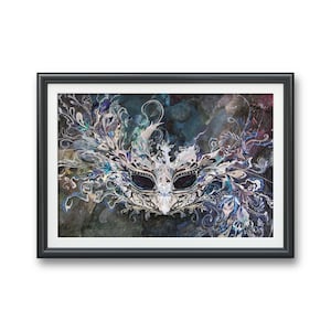 Identity Mask Original Collage Art PRINT, Magazine Collage, Venetian ...
