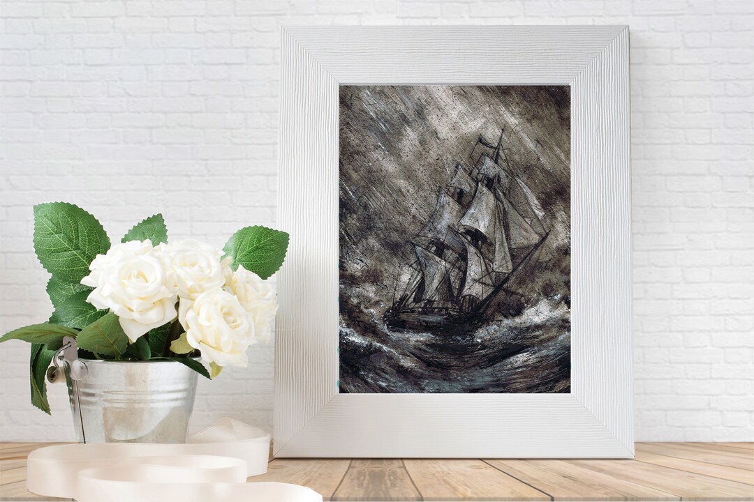 Ghost Ship USS Constitution Old Ironsides Art PRINT - Etsy