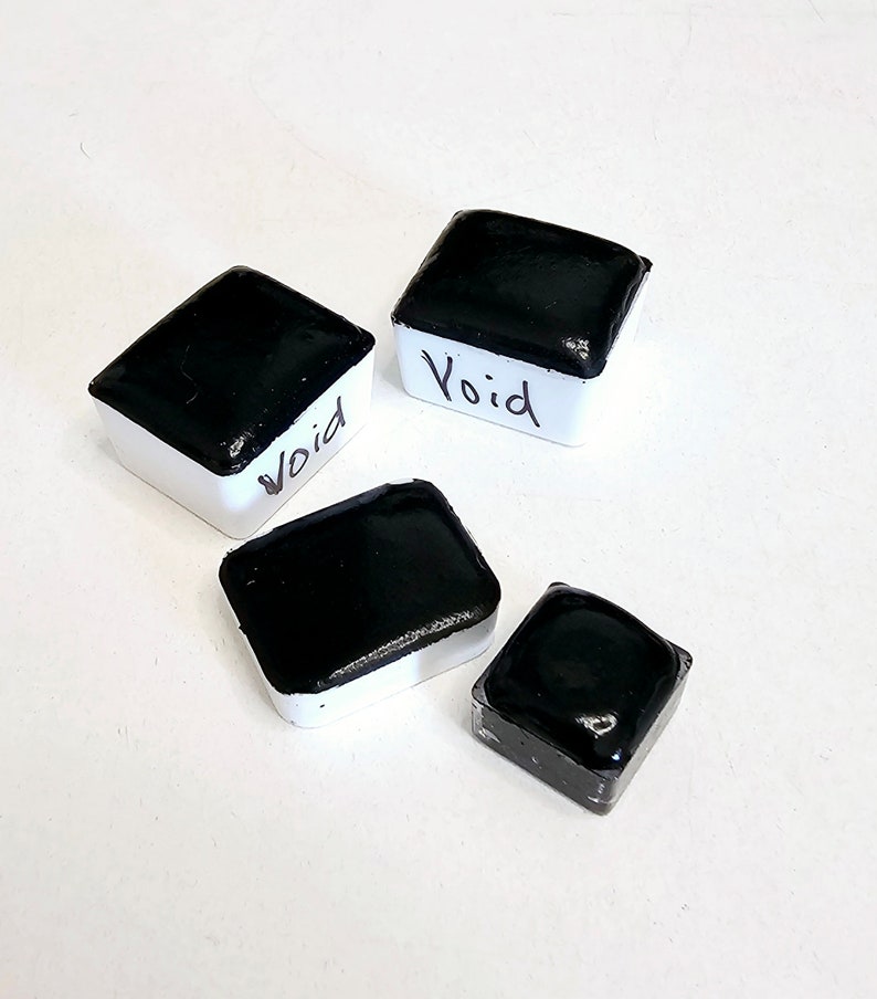 Void Black- Handmade Artisan Watercolor Mars Black Watercolour Half ...