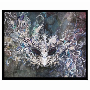 Identity Mask Original Collage Art PRINT, Magazine Collage, Venetian ...