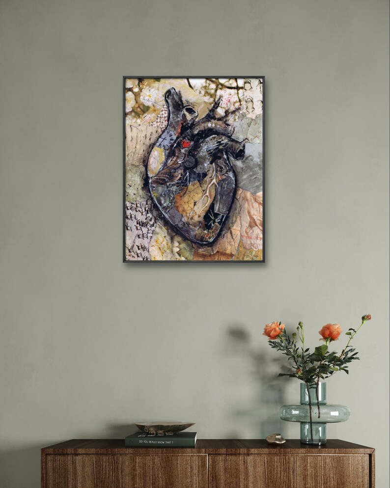 Temporal Heart- Anatomic Human Heart, Art PRINT, Original Illustration ...