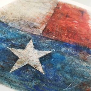 Texas Flag, Lone Star State Stars and Stripes- Art PRINT Original ...