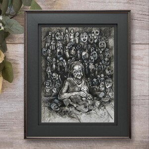 Doll Maker, Cursed Dolls Original Art PRINT, Watercolor Illustration ...