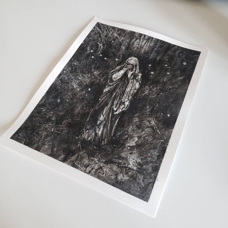 La Llorona- Legend of Weeping Woman Art PRINT, Original Watercolor ...