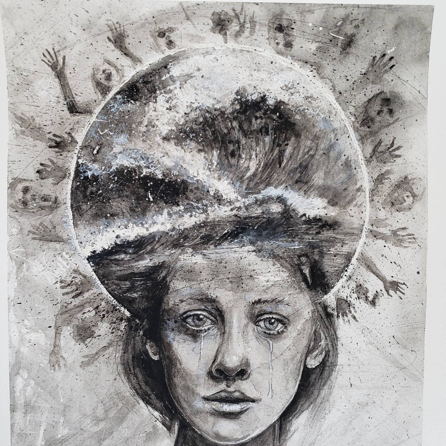 Anxiety Art PRINT Original Watercolor Illustration Artwork - Etsy