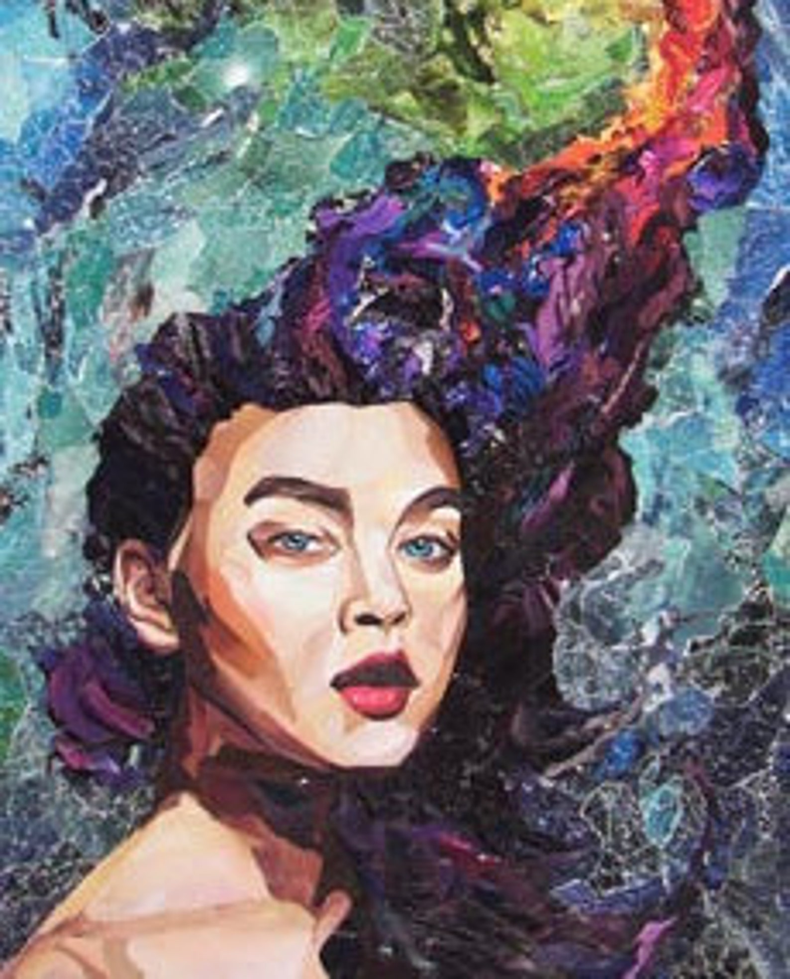 A Moment of Clarity- Art PRINT, Original Magazine Collage Art, Rainbow ...