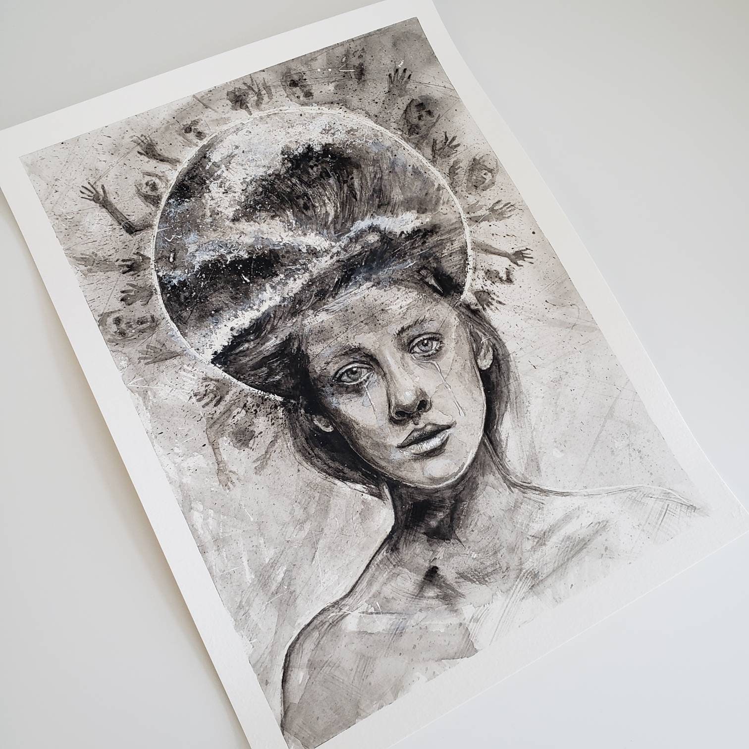 Anxiety Art PRINT Original Watercolor Illustration Artwork - Etsy