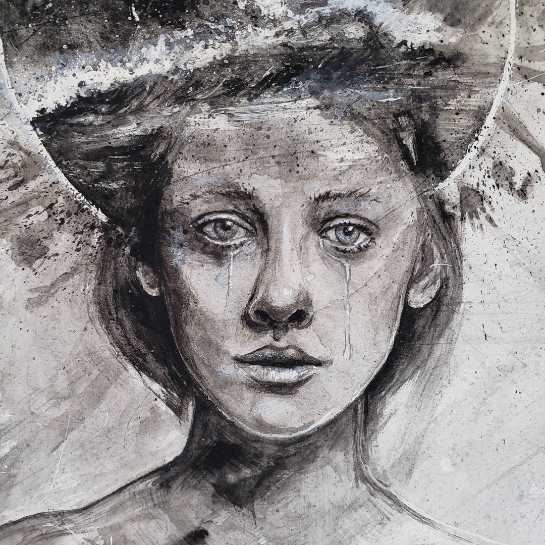 Anxiety Art PRINT Original Watercolor Illustration Artwork - Etsy