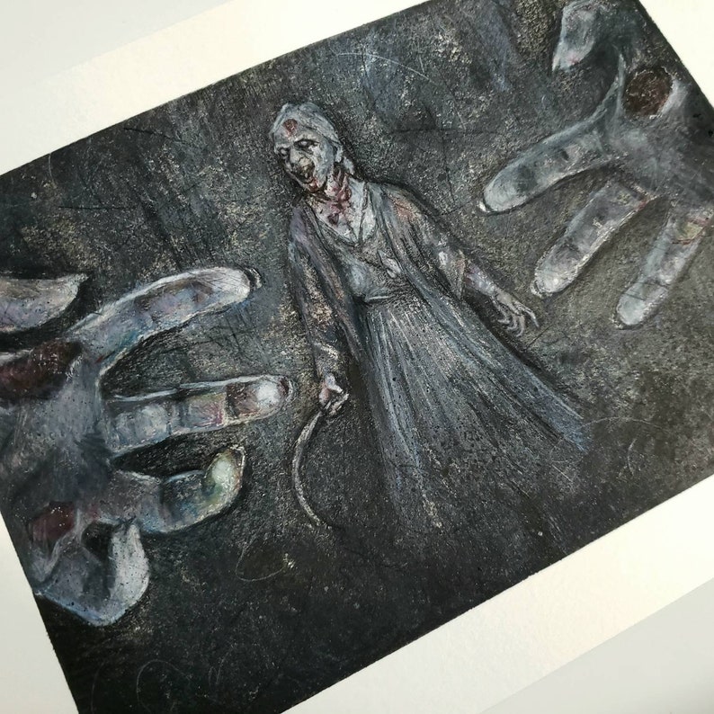 Phasmophobia- Art PRINT Ghost Hunting Original Haunted Watercolor ...