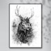 Evil Dead Deer Art PRINT Original Watercolor Illustration - Etsy