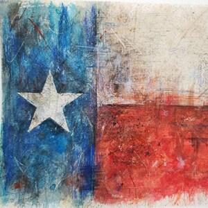 Texas Flag, Lone Star State Stars and Stripes- Art PRINT Original ...