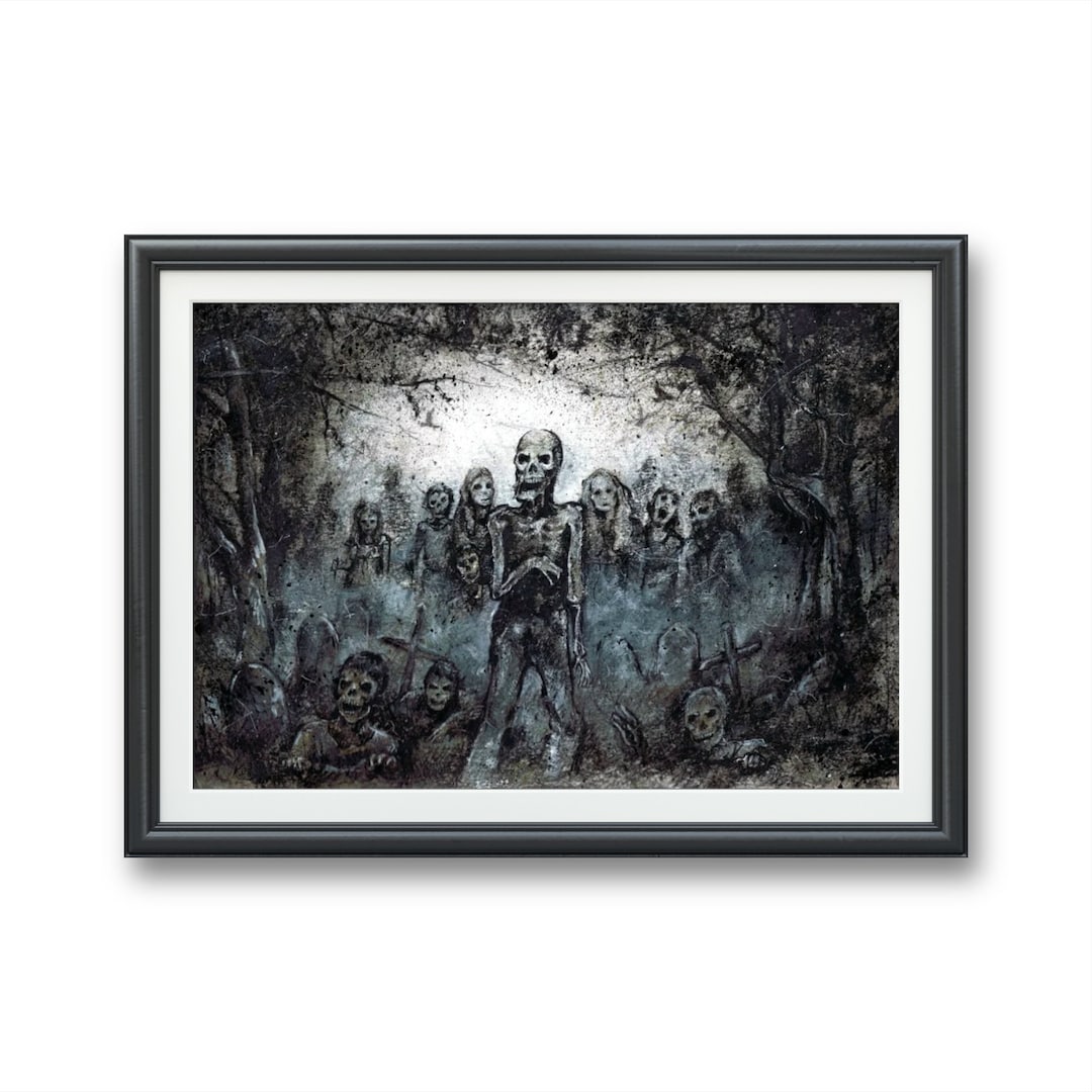 Walking dead Zombie Art PRINT Ilustración original de acuarela, Obra de ...
