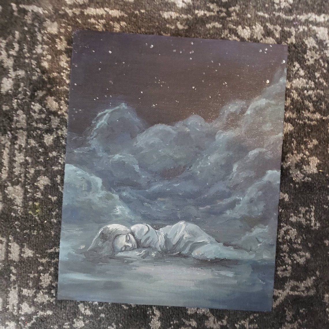 Grief Laying in the Clouds Art PRINT Original Oil Painting - Etsy