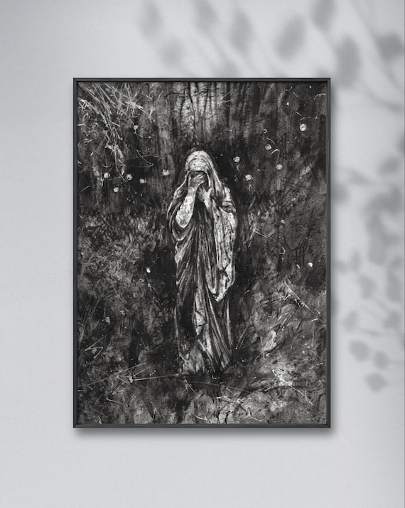 Arte Oscura E Inquietante Statuetta Del Pagliaccio Di Carnevale