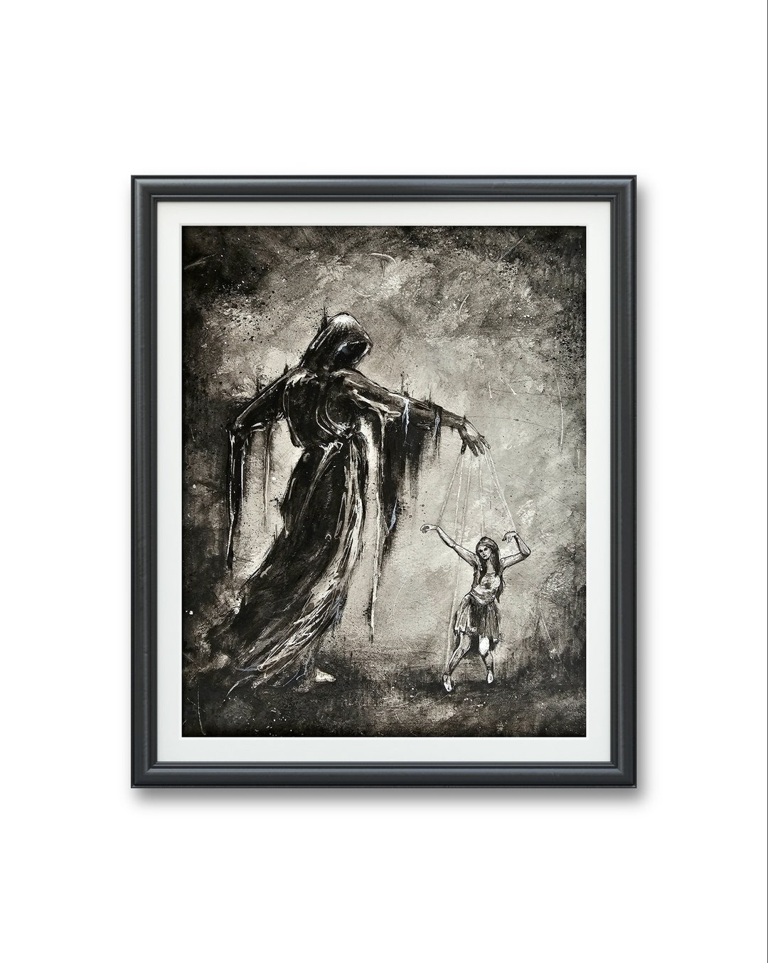 Manipulation Puppet Master- Art PRINT, Original Watercolor Illustration ...