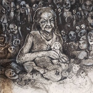 Doll Maker, Cursed Dolls Original Art PRINT, Watercolor Illustration ...