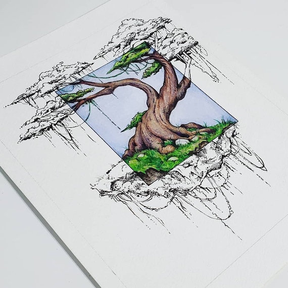 Floating Island Drawing