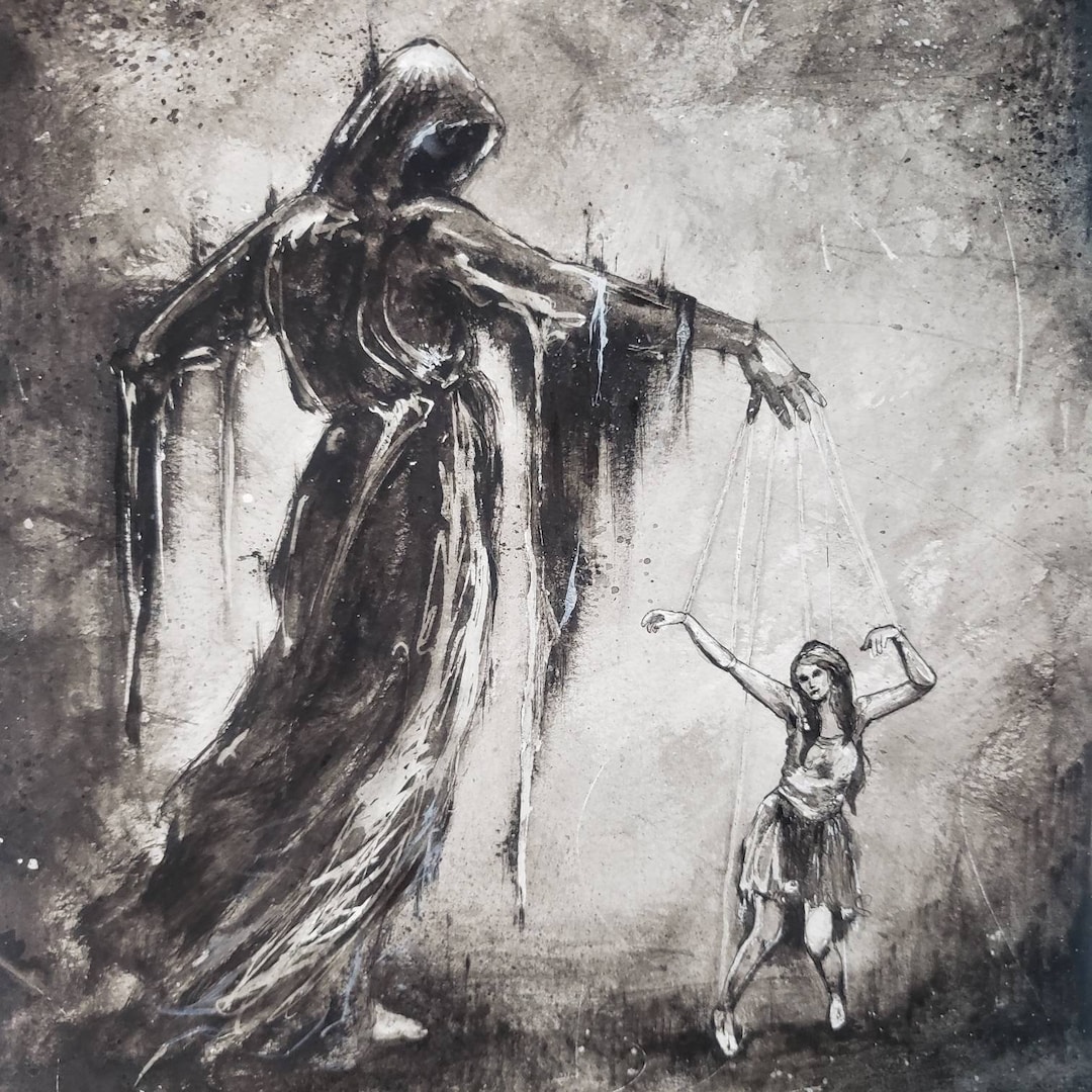 Manipulation Puppet Master Art PRINT Original Watercolor - Etsy