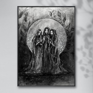 The Fates- Art PRINT, Original Watercolor Illustration Artwork Greek ...