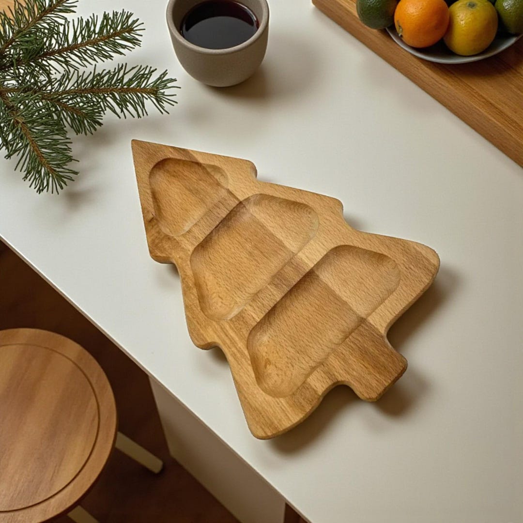 Wooden Christmas Tree Serving Board for Snacks and Serving - Etsy