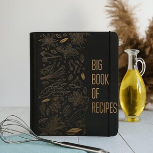 Elegant Recipe Binder: Wood Texture Cover, Kitchen Organizer - Etsy
