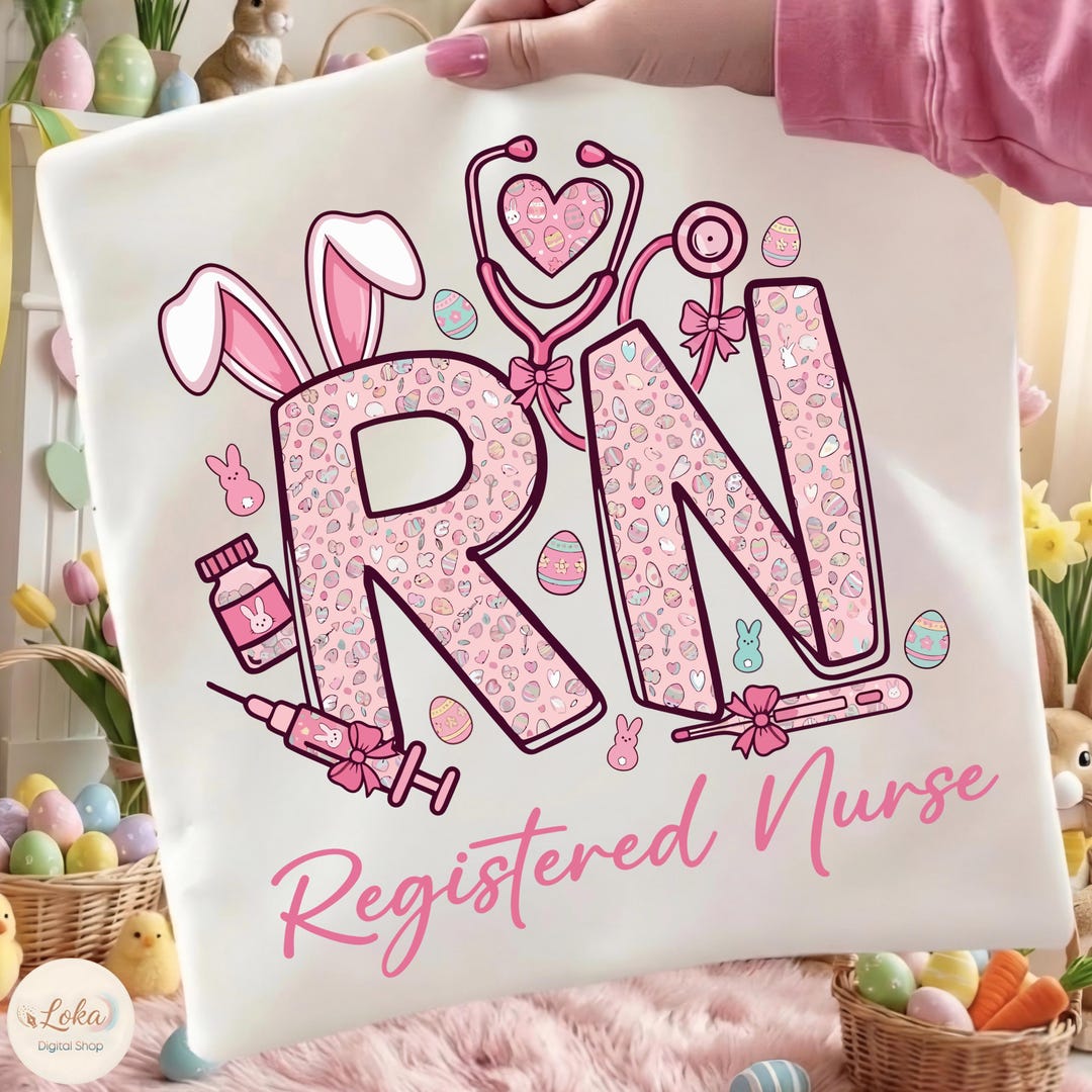 Easter Day Png, Easter Nurse PNG, RN Nurse, Registered Nurse, Spring RN ...