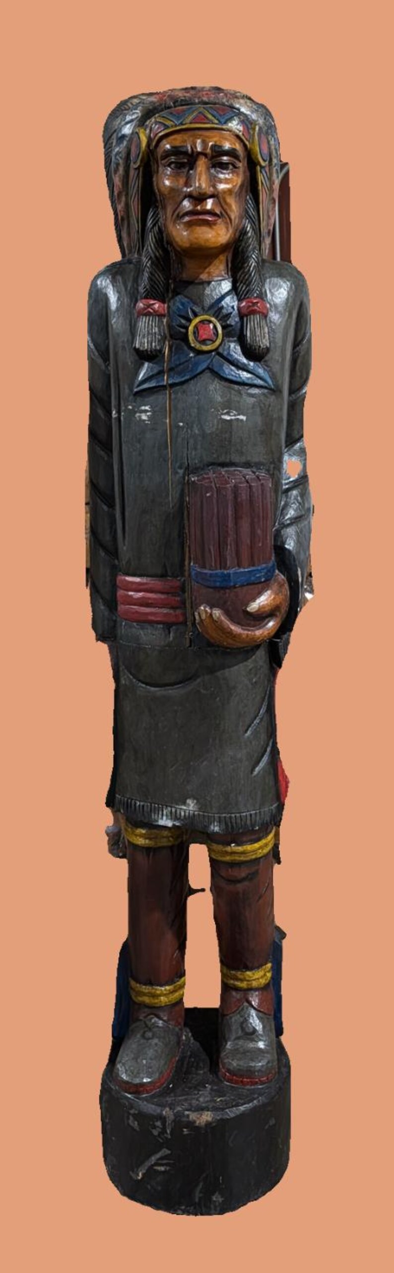 Large Cigar Store Indian Sculpture/statue - Etsy