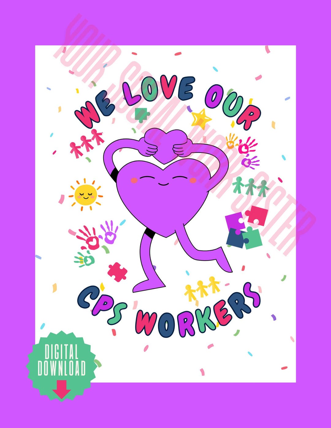 We Love Our CPS Workers Printable Flyer - Etsy
