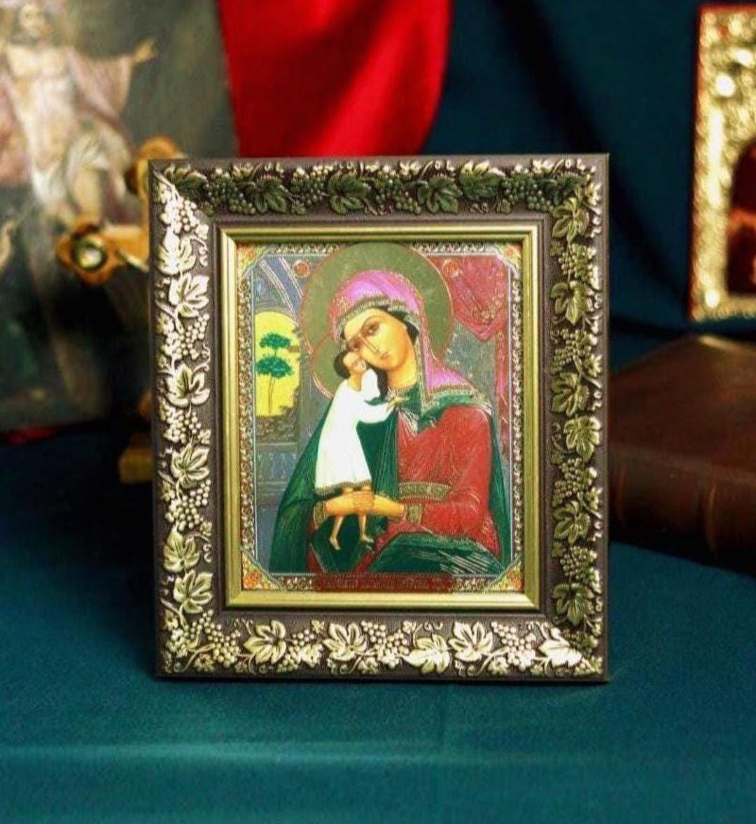 The Virgin Mary Icon ''seeking of the Lost'' 5.9×7 Inches, the Mother ...