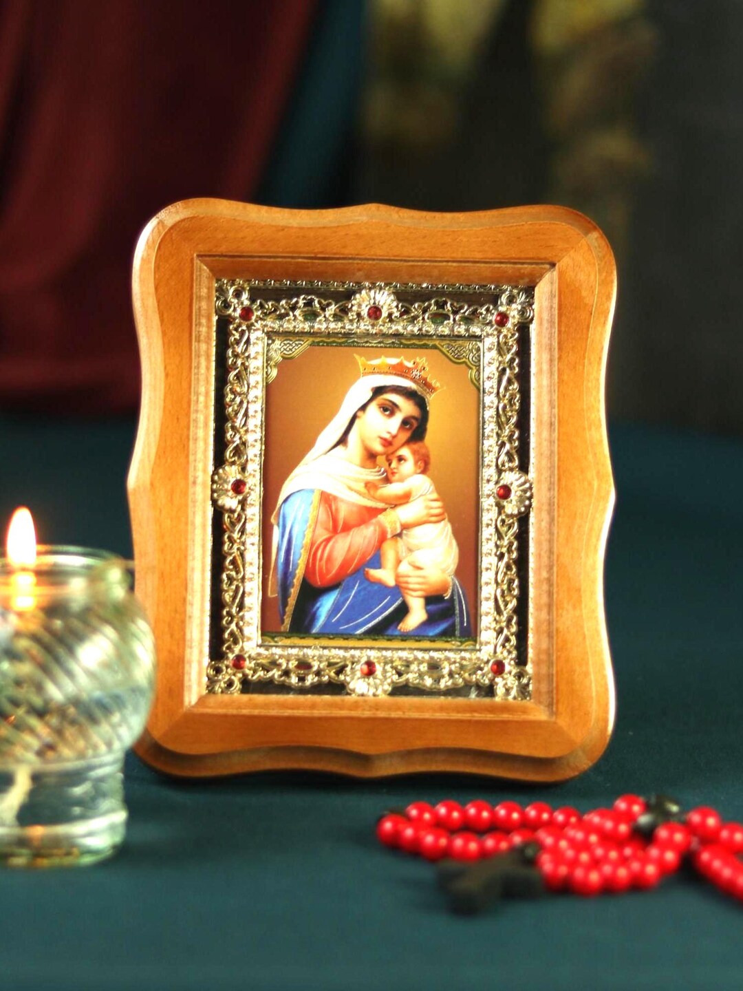 Virgin Mary “the Only Hope of the Desperate” 3.9×4.7 In, Orthodox Icon ...