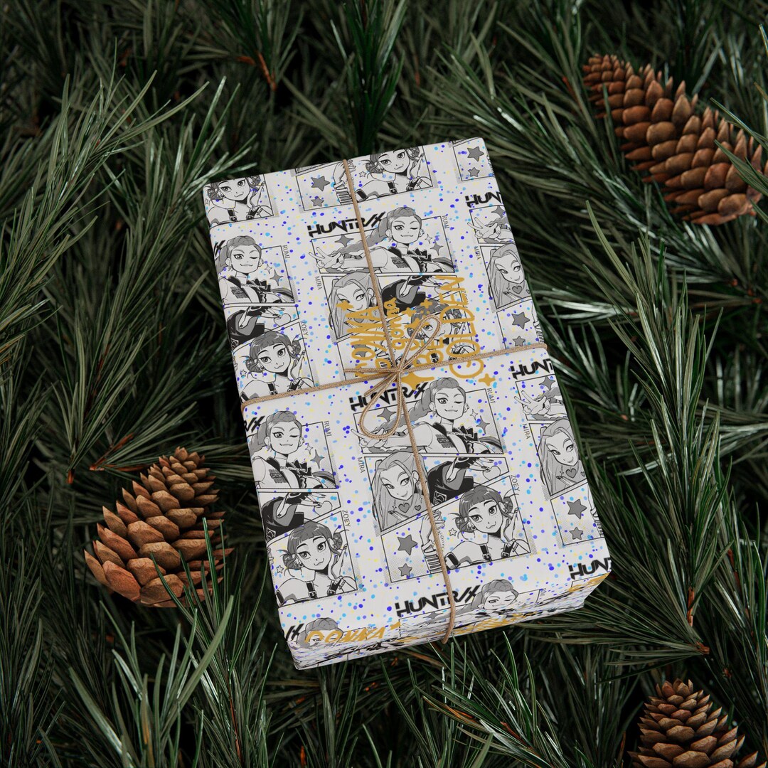 HUNTRIX Golden Kpop Demon Hunters Wrapping Paper - Etsy