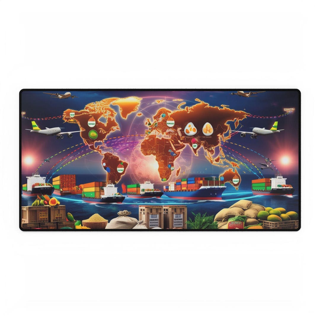 World Map Desk Mat - Office Decor, Gamer Mat, Study Surface ...