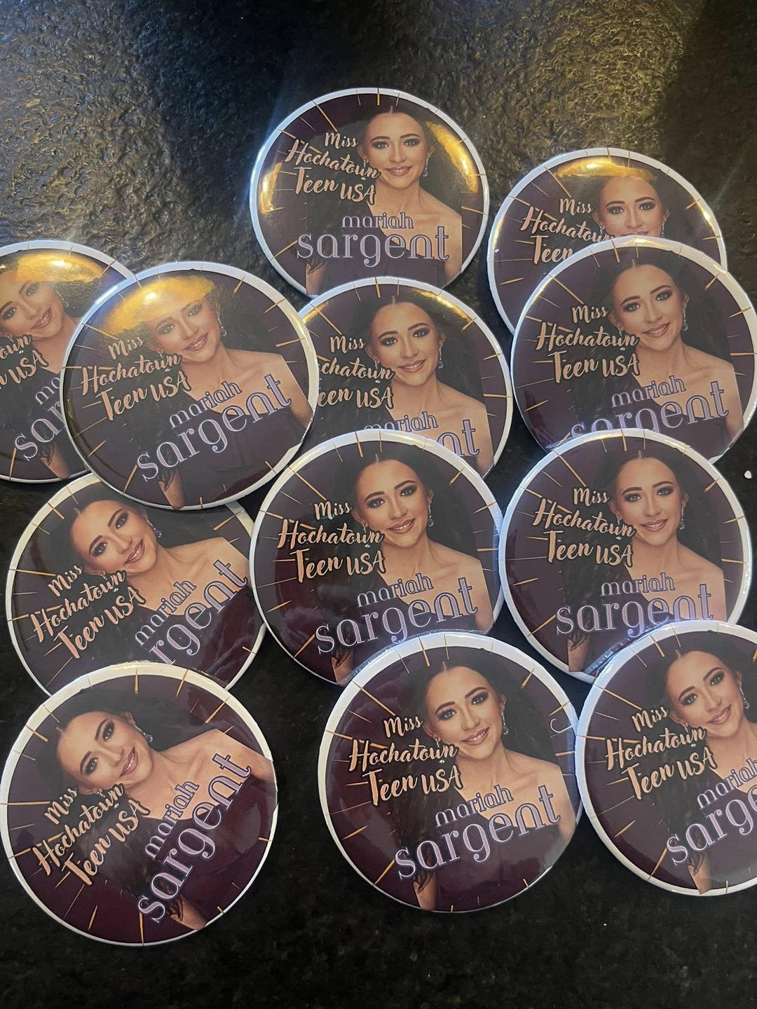 Custom Pageant Buttons: Personalized 3 Inch Queen Contestant Keepsake ...