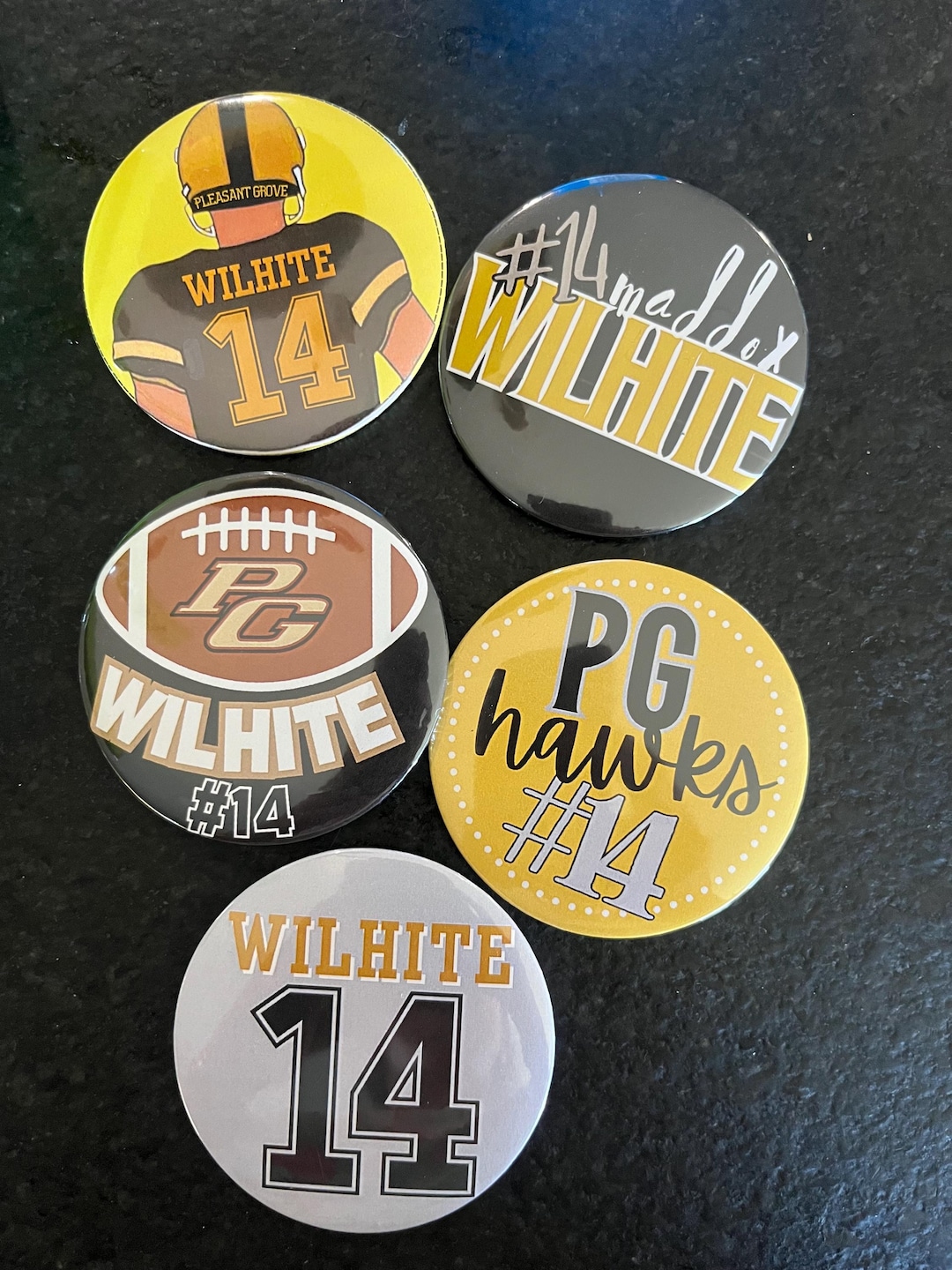 Custom Football Buttons: Team Spirit Game Day Pins, Personalized Favors ...