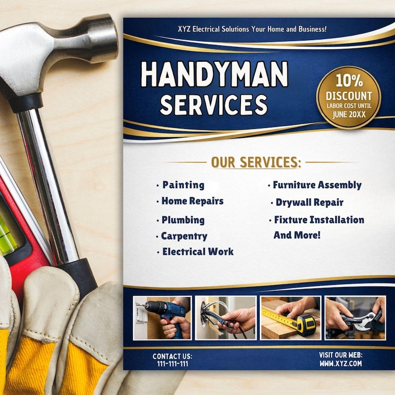 Handyman Flyer Template - Etsy UK