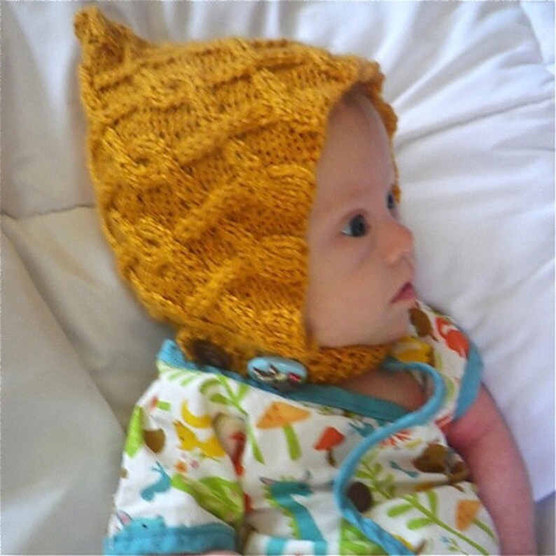 PDF Knitting Pattern Lattice and Little Cables Pixie Hat Newborn Baby to Adult Sizes Pattern ...