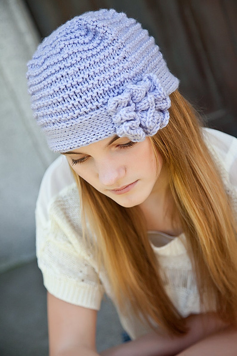 PDF Knitting Pattern: Ruffles and Ridges Flapper Hat Newborn Baby to ...