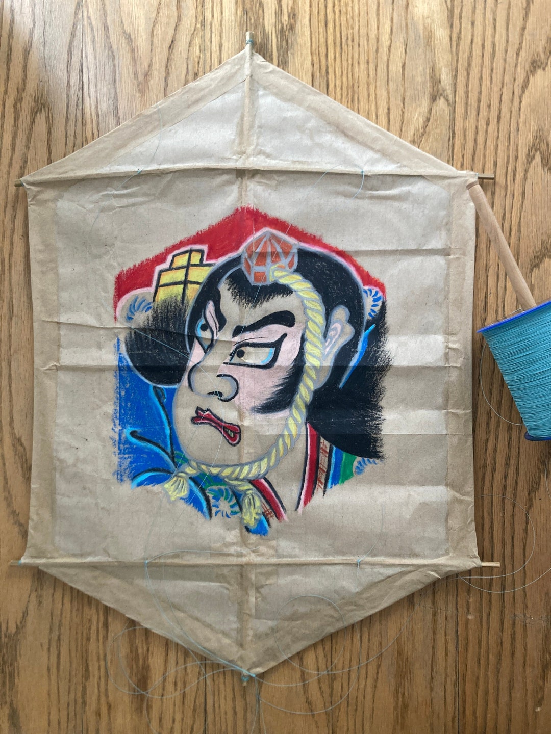 Handmade Traditional Rokkaku Japanese Fighter Kite, Bamboo, Washi Paper ...