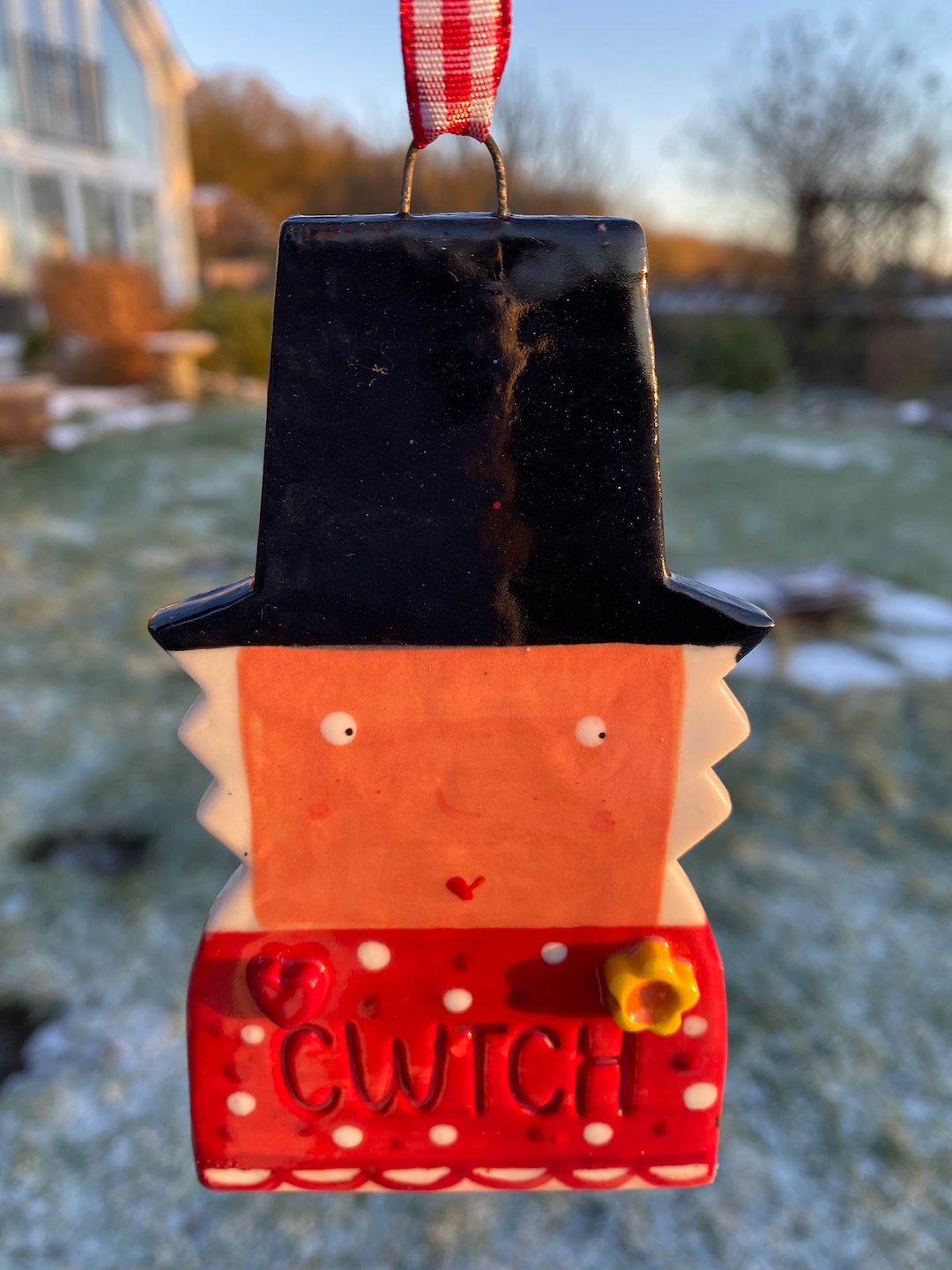 Bronwen Large Welsh Lady Decoration.welsh Gift.cwtch or Cariad.ceramic ...