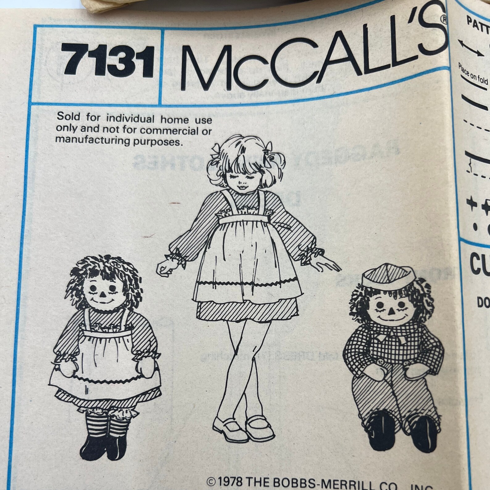 Vintage 70s Raggedy Ann and Andy Doll Pattern Complete and Uncut Mccall's 7131 - Etsy