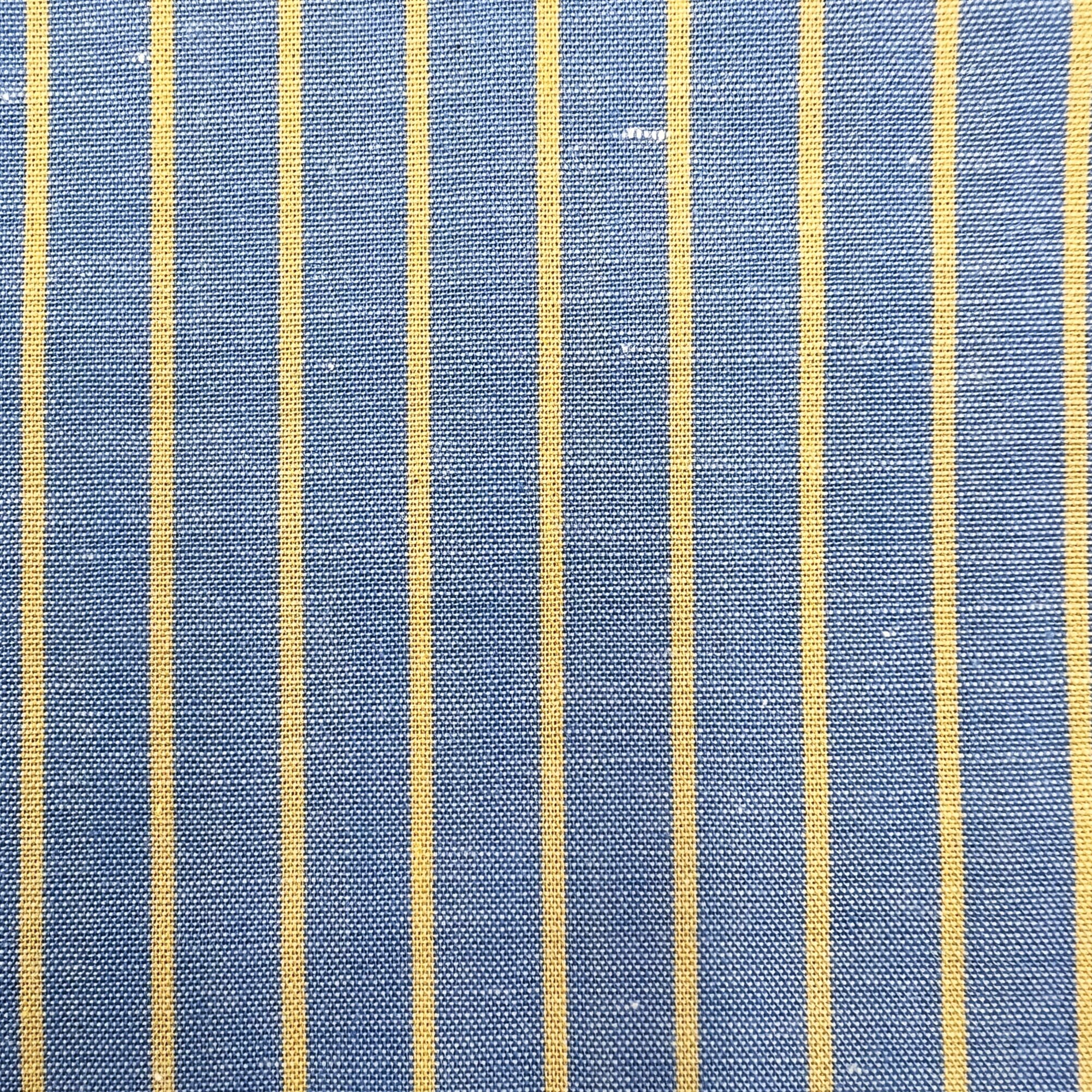 Vintage Vertical Stripe Fabric Remnant Blue and Yellow - Etsy