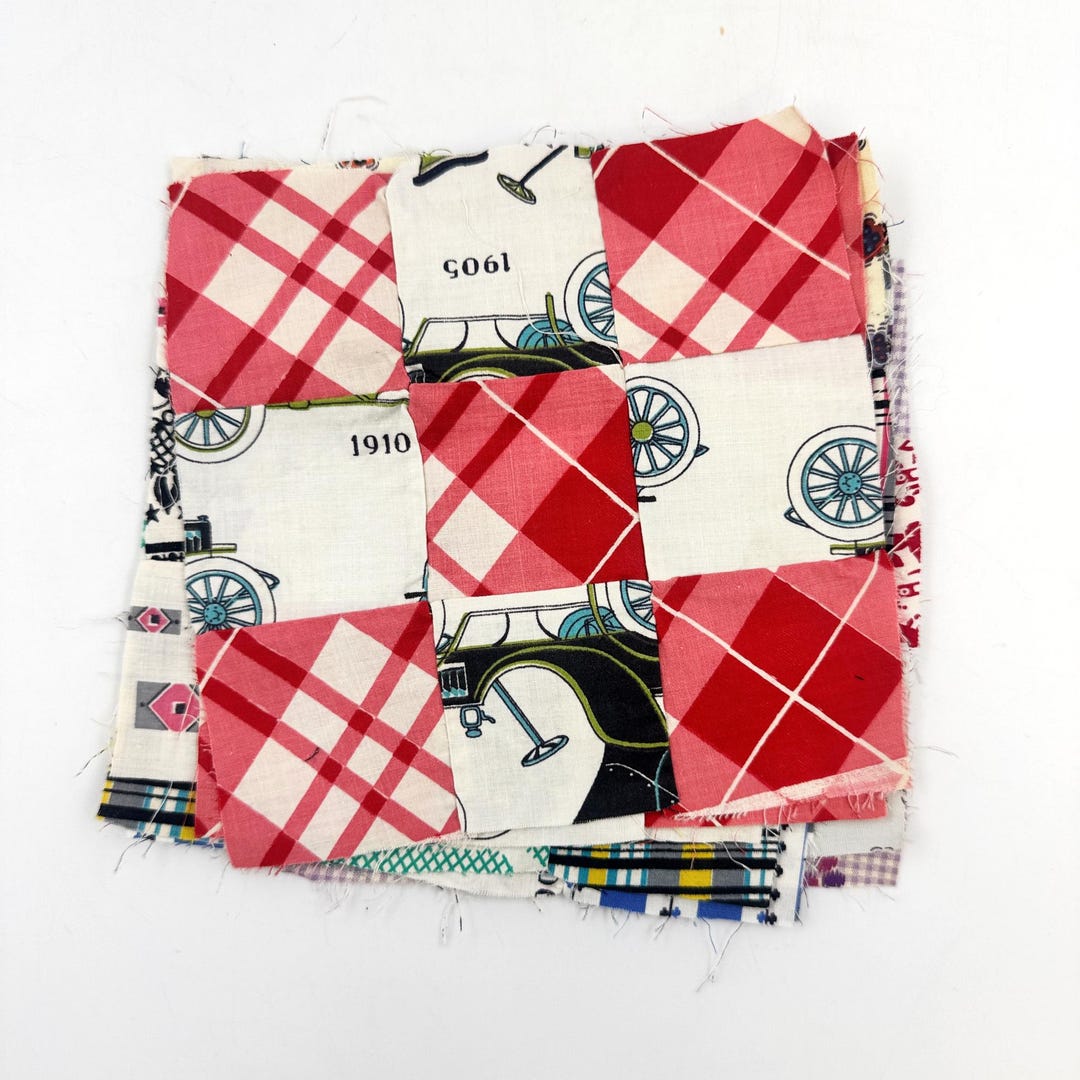 Vintage Quilt Blocks | 1940s Set of 9 Quilt Squares in a 9 Patch ...