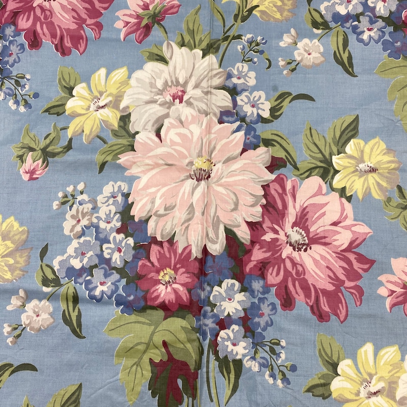 Large Floral Fabric - Etsy