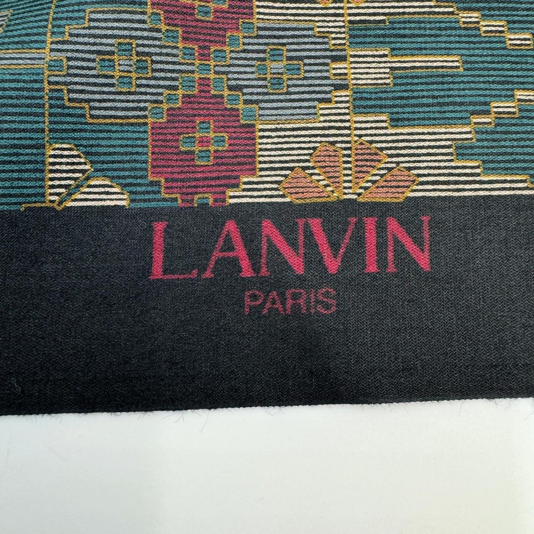 Vintage 70s Lanvin Silk Fabric Remnant | 2 Yards of Material - Etsy