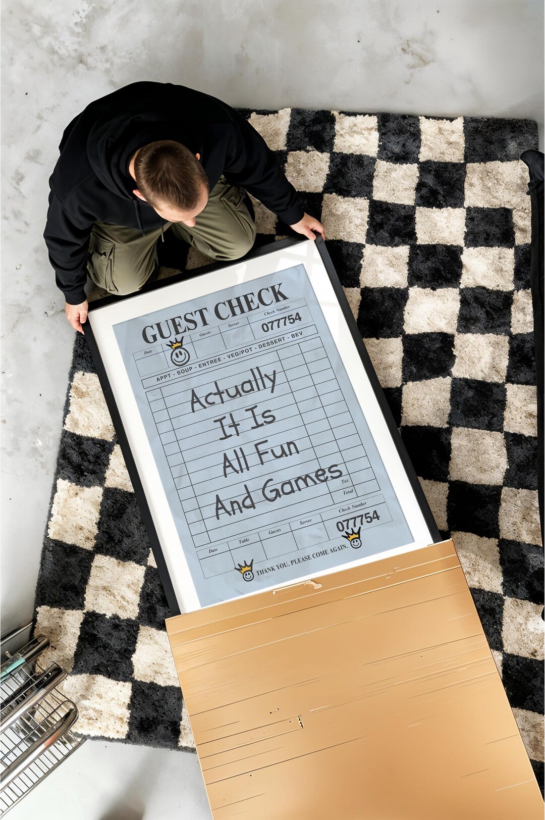 Actually It is All Fun and Games | Guest Check Wall Art Print - Etsy