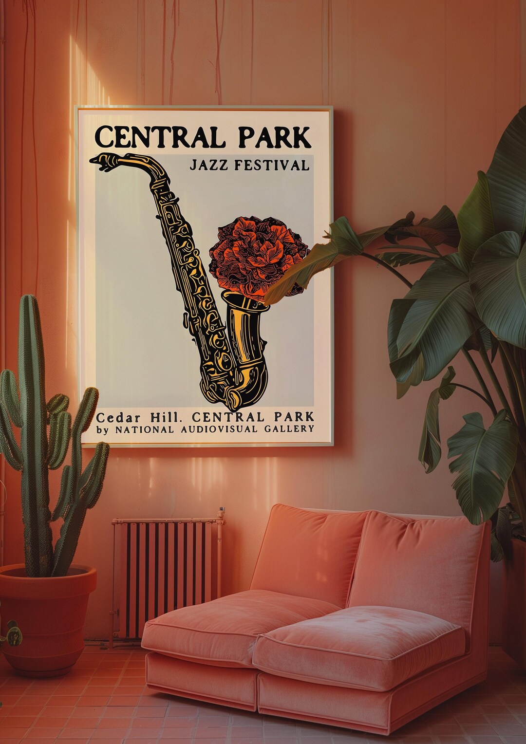 Jazz Poster Jazz Poster Digital Print Vibrant Jazz Poster Vintage Jazz ...
